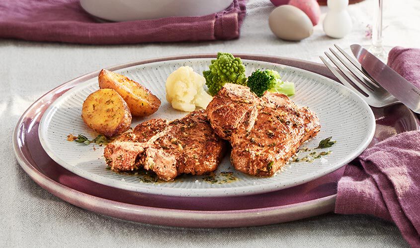 40% Mini T-Bone Steaks vom Lamm, mariniert - Paniert / Zubereitet ...